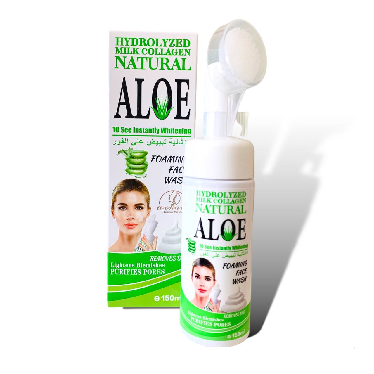 WOKALI - ALOE VERA FOAMING JABÓN FACIAL CON CEPILLO - Gisele Stephanie S.R.L