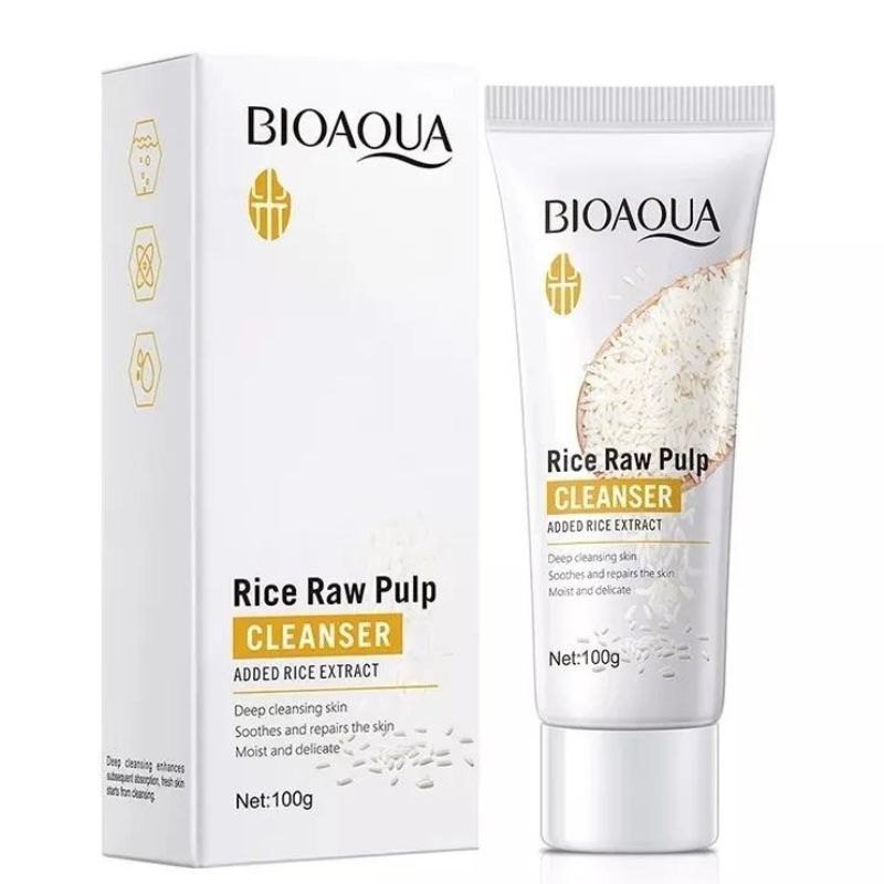 LIMPIADOR FACIAL DE PULPA DE ARROZ 100G - BIOAQUA - Gisele Stephanie S.R.L