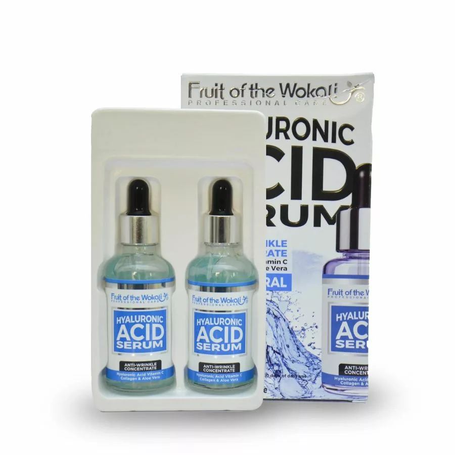 SERUM DE ACIDO HYALURONICO ANTIARRUGAS X2 DE 50ML - WOKALI FRUIT - Gisele Stephanie S.R.L